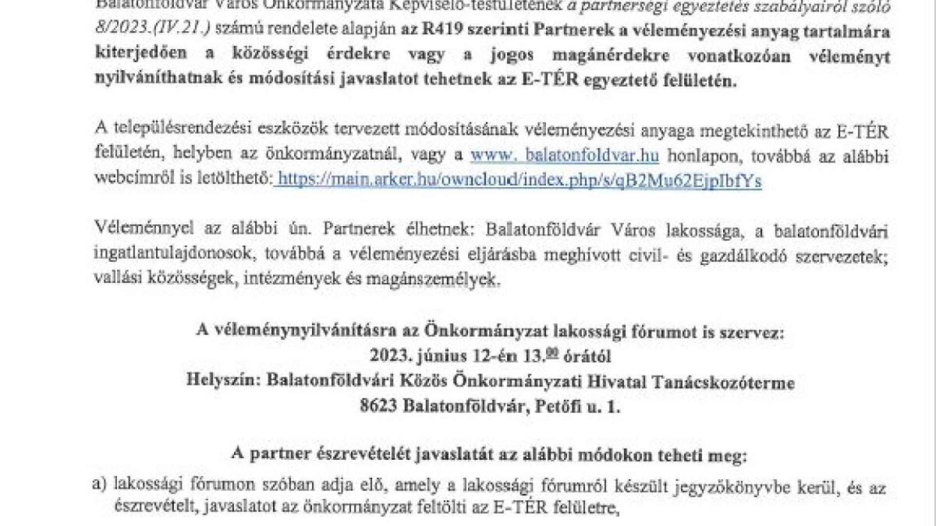 Meghívó - Hír - Balatonföldvár Város hivatalos weboldala - Balatonföldvár Város Hivatalos weboldala